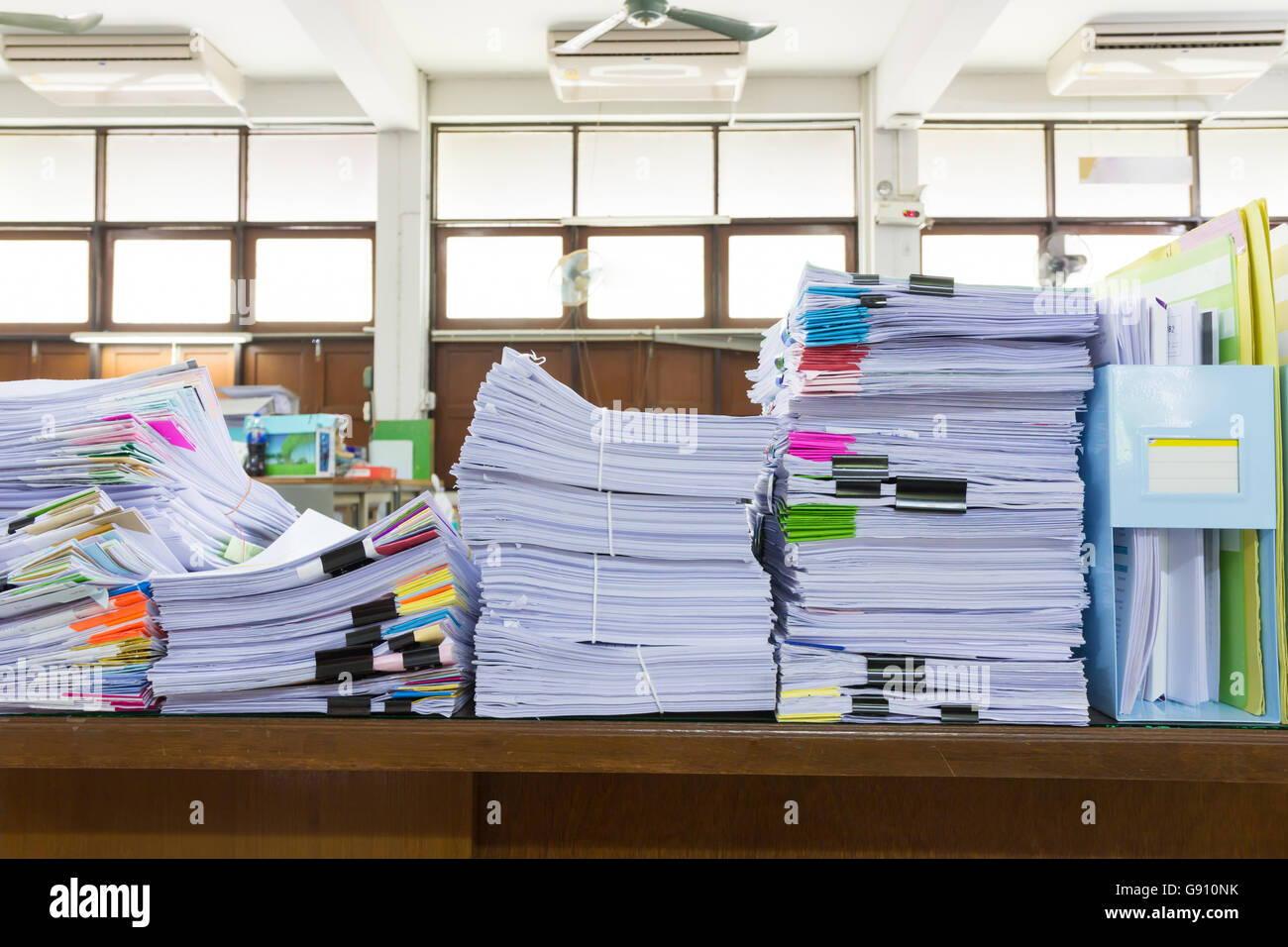 Stack of business papers Stock Photo - Alamy