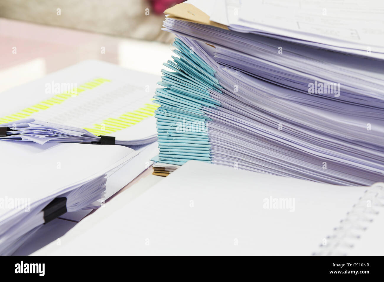 Stack of business papers Stock Photo - Alamy