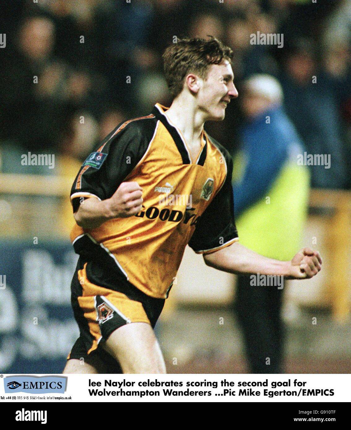 Wolverhampton Wanderers' Lee Naylor celebrates scoring the second goal ...