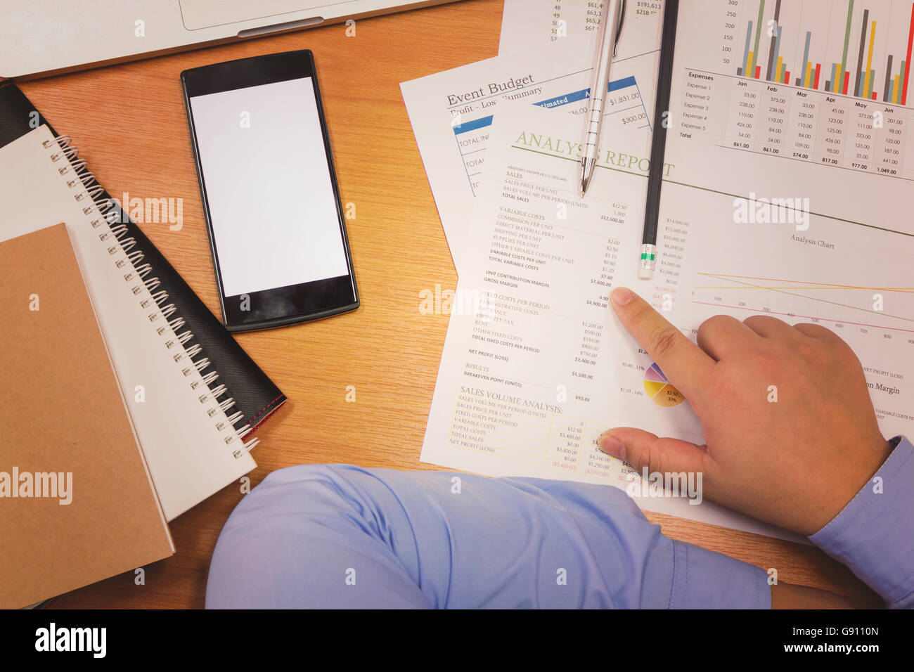Business concept, Business man working with paperwork Stock Photo - Alamy