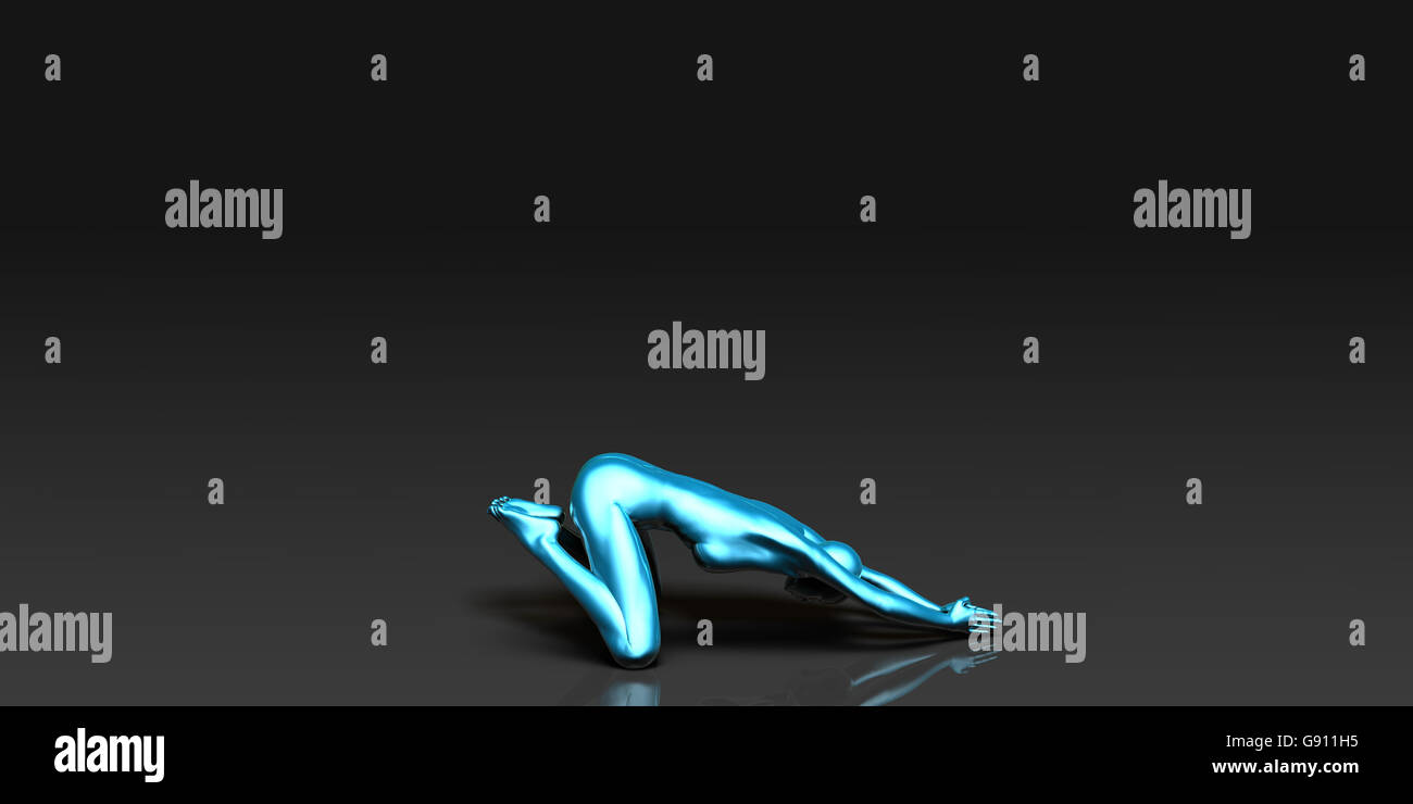 Yoga Class, the Bowing Warrior Basic Pose Stance Stock Photo - Alamy