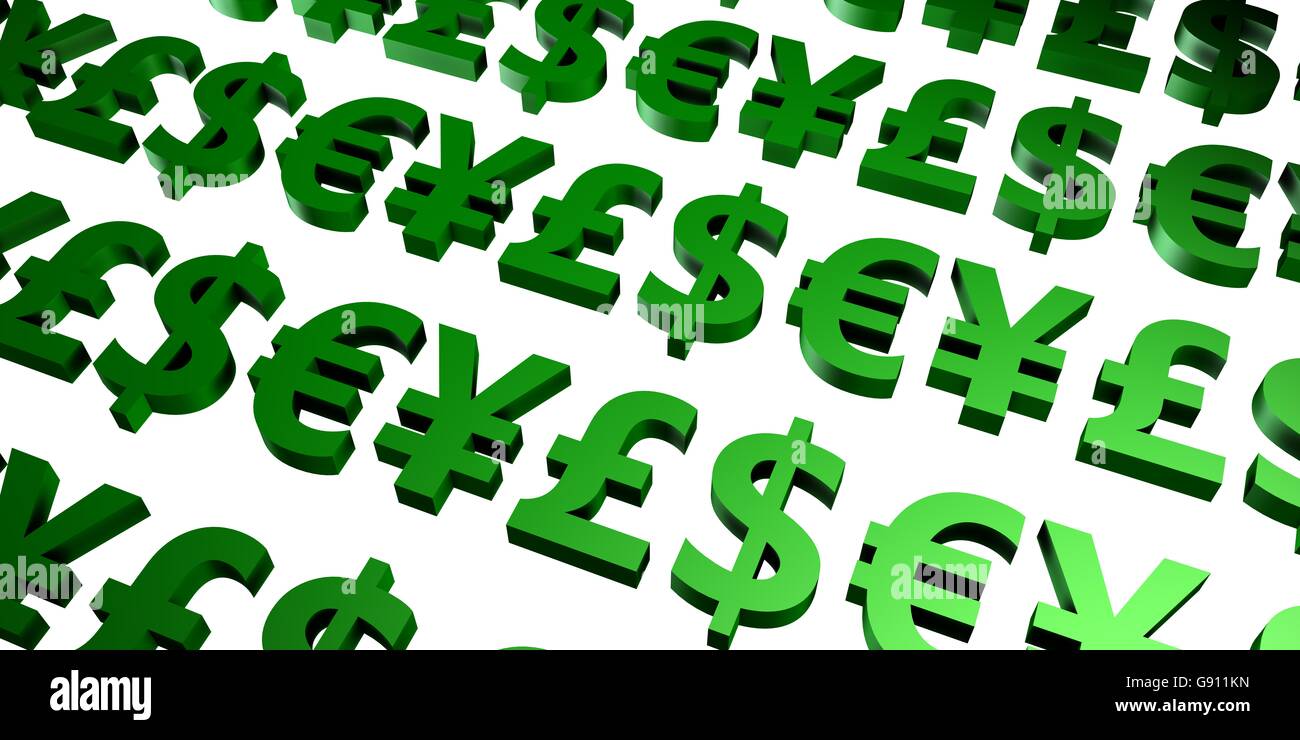 Currency Symbols Abstract Background of the World Stock Photo - Alamy