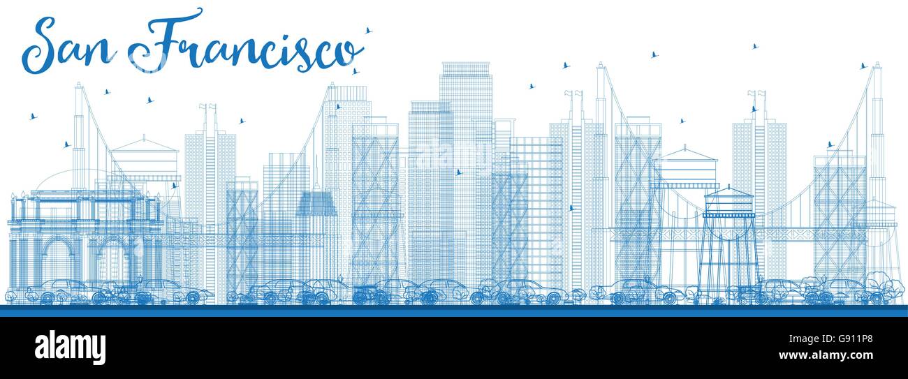 San Francisco Skyline Stock Vector Images - Alamy