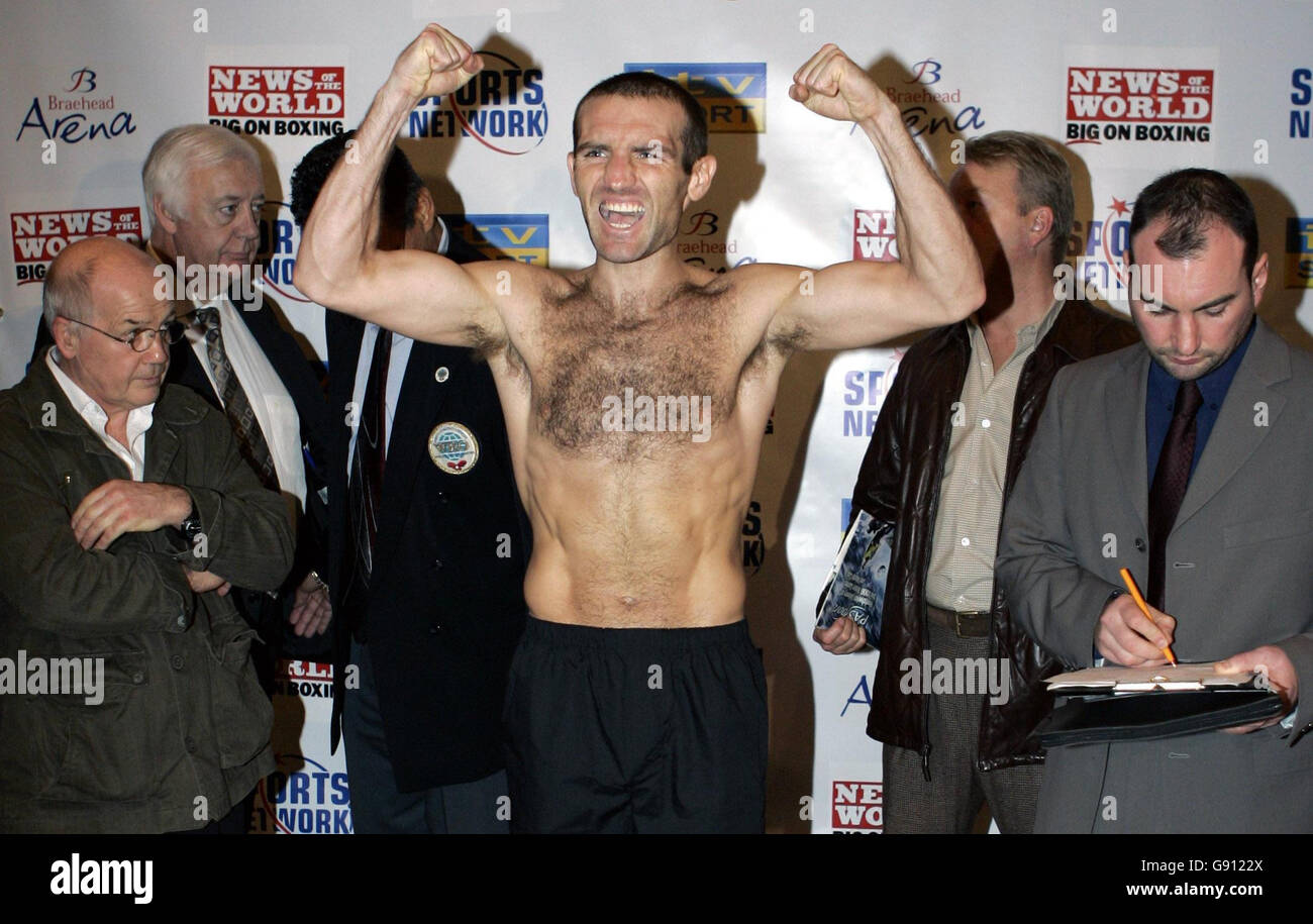 Scotland's Scott Harrison during the weigh-in at the Marriot Hotel ...