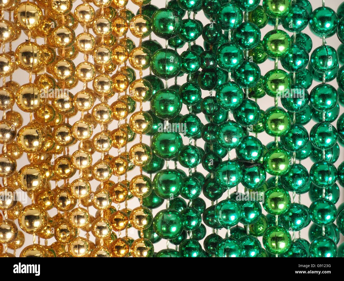 Mardi gras beads, necklesses gathered from multiple parades in New ...