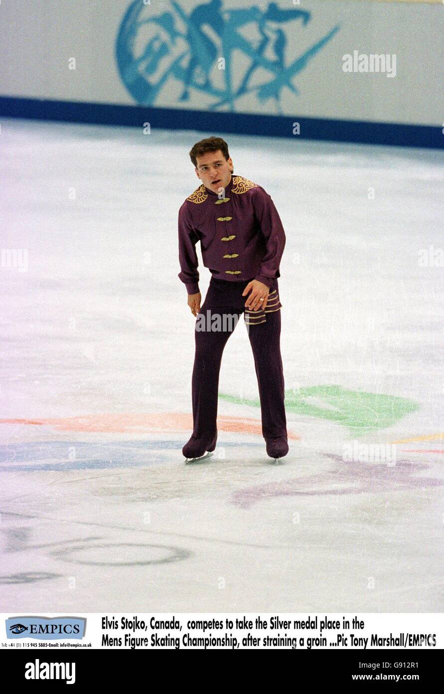 Elvis Stojko, Canada, competes to take the Silver medal place in the ...