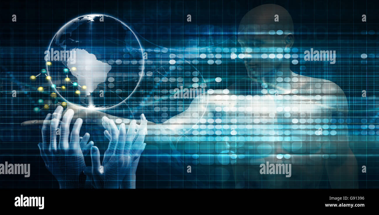 Global Accessibility of Technology as an Abstract Background Stock ...