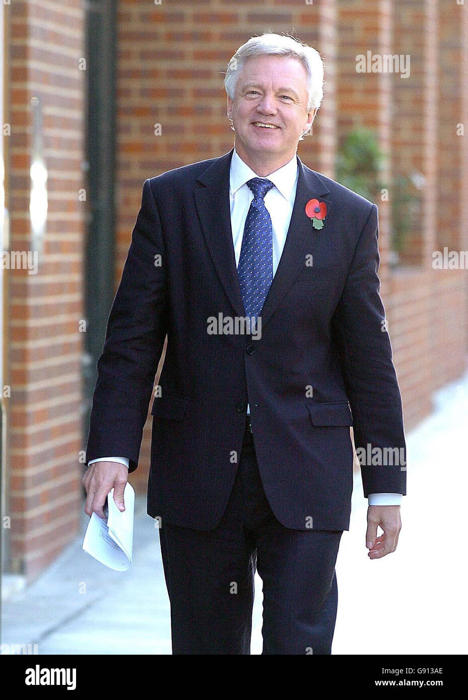 Tory leadership candidate David Davis arrives for the Conservative ...