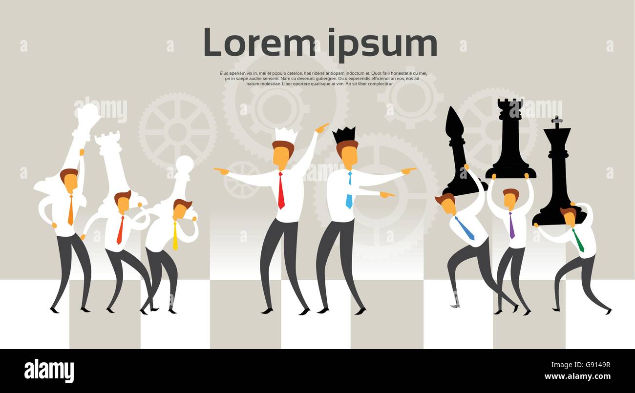 Businessman Leader King Lead Team Chess Figures Strategy, Leadership ...