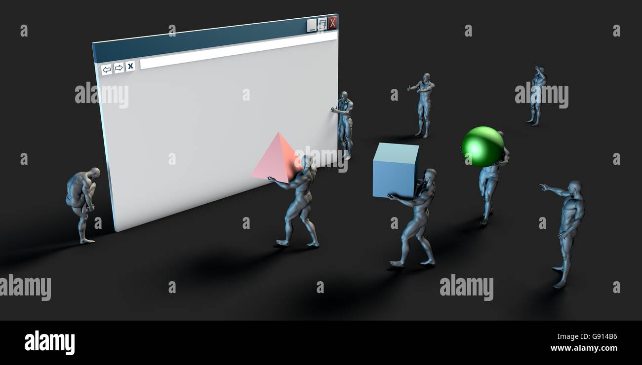 Web Browser with Data and Graphics Being Streamed Stock Photo - Alamy