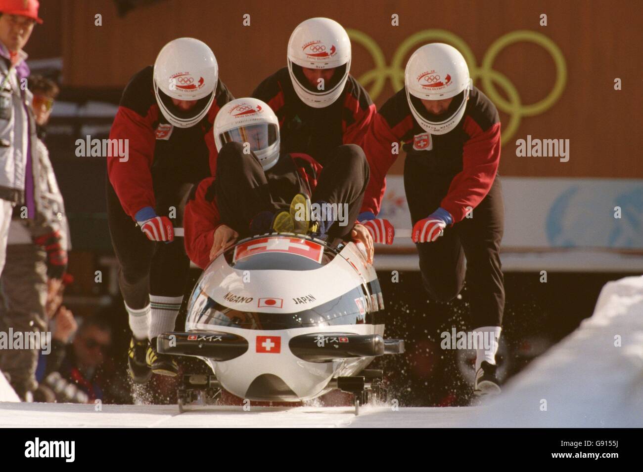 Four-Man Bobsleigh - Winter Olympics - Nagano 1998 - Training Day Three ...