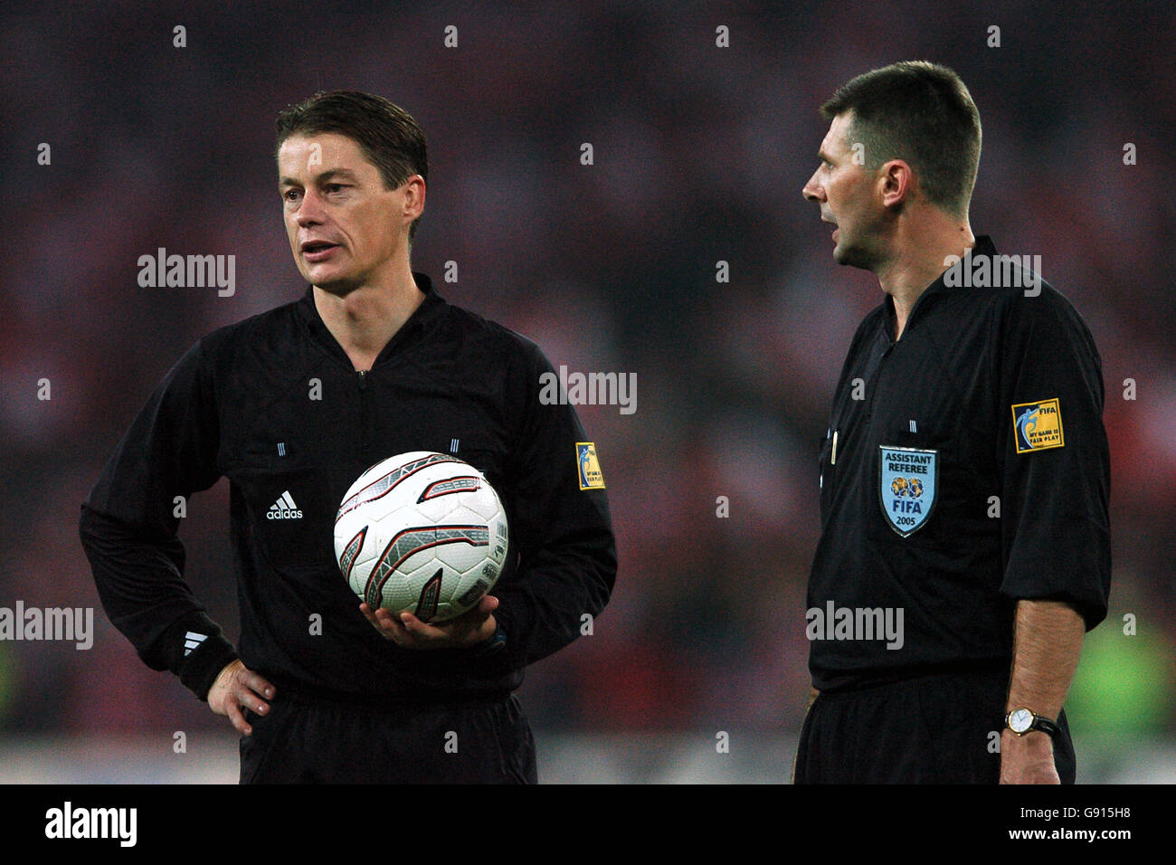 Referee Lubos Michel (l) and his assistant Martin Balko (r Stock Photo ...