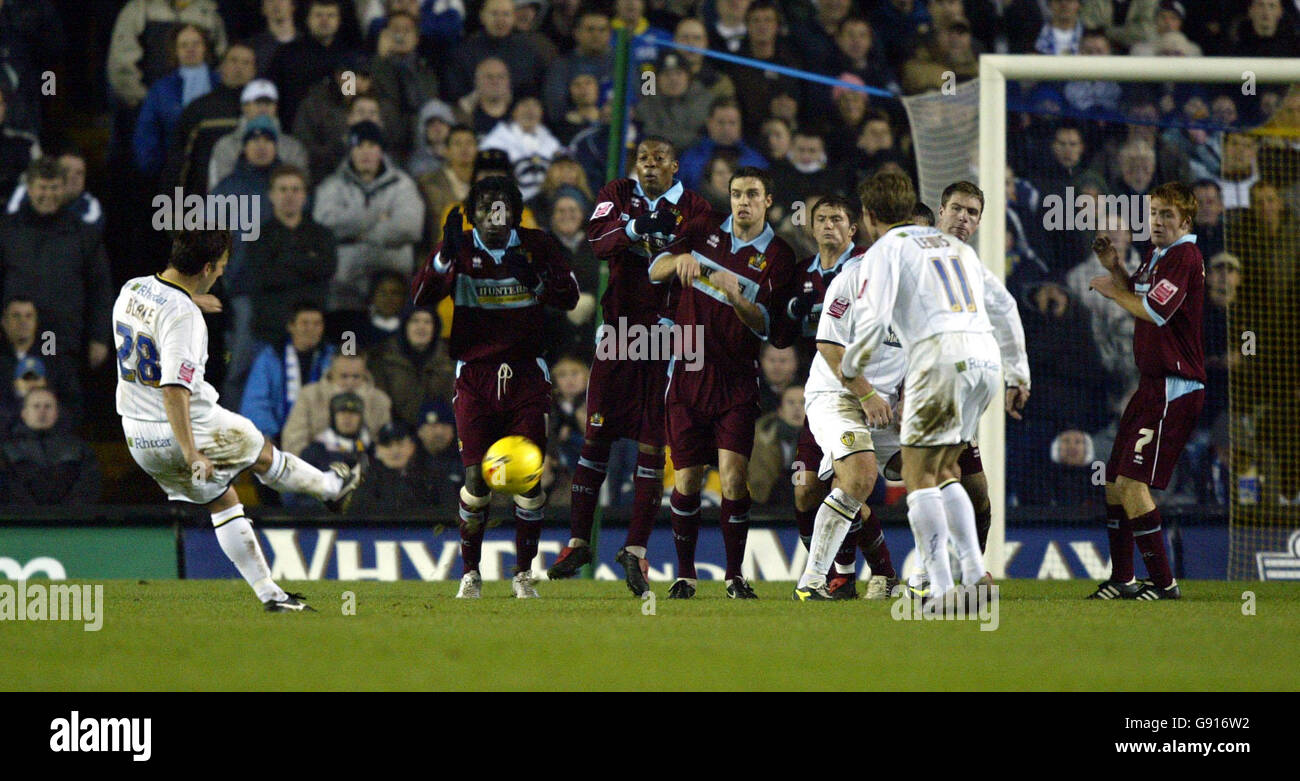 Leeds United's Robbie Blake scores his sides second goal against ...