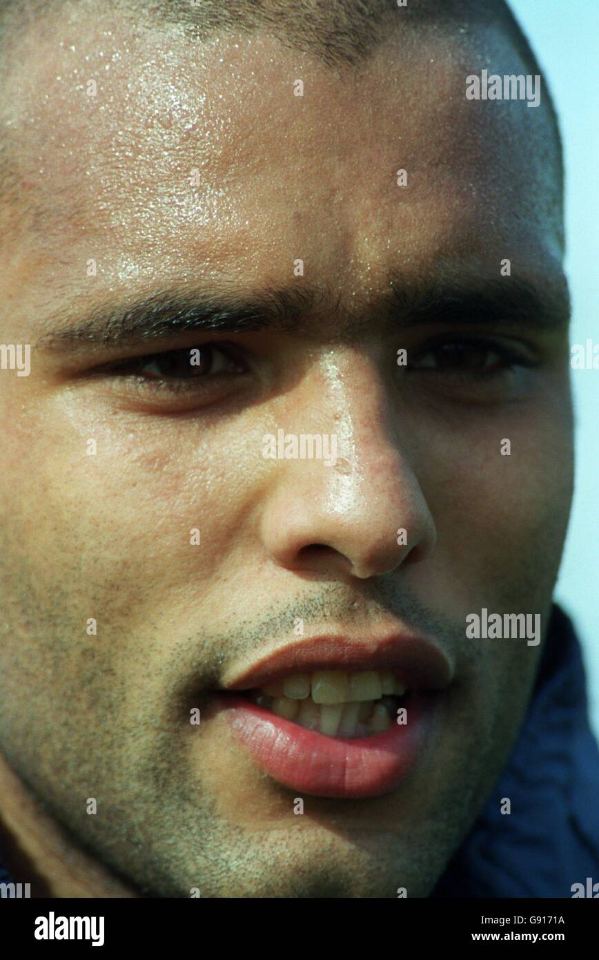 Nottingham Forest's Pierre van Hooijdonk during training Stock Photo ...