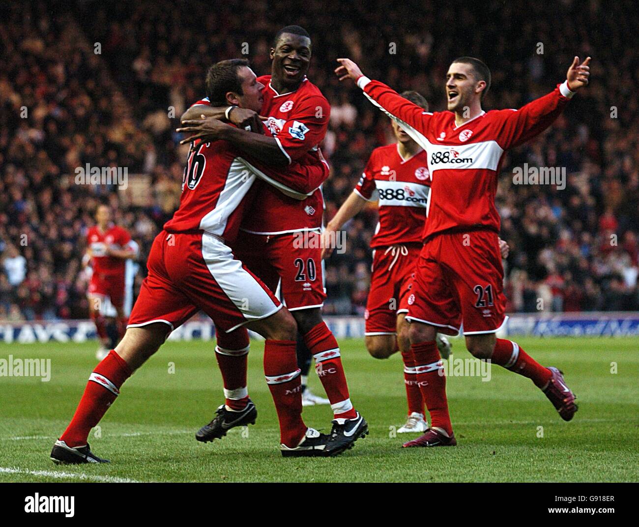 Mark viduka l celebrates after scoring for middlesbrough hi-res stock ...