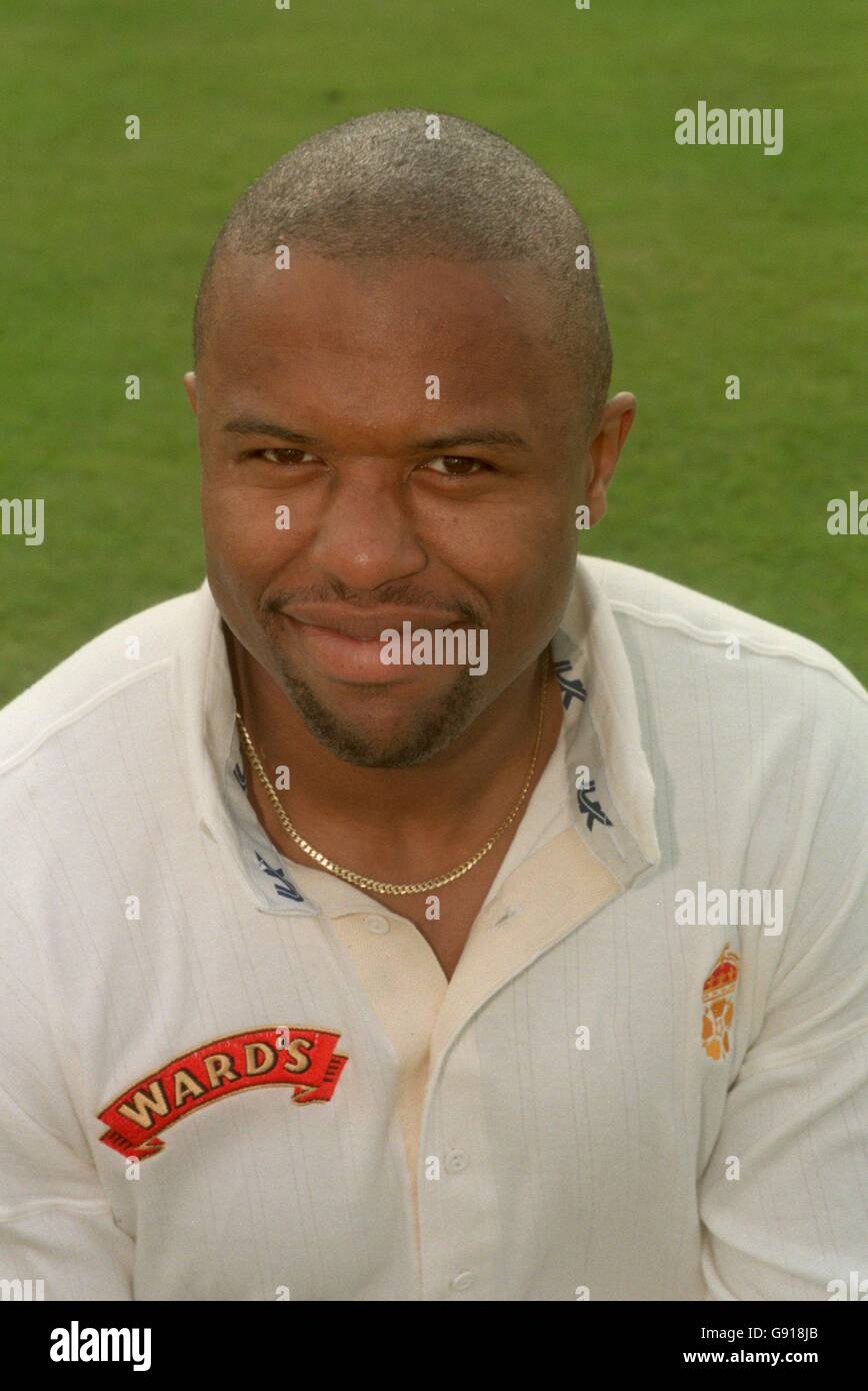 Cricket - Derbyshire Photocall. Adrian Rollins, Derbyshire Stock Photo ...