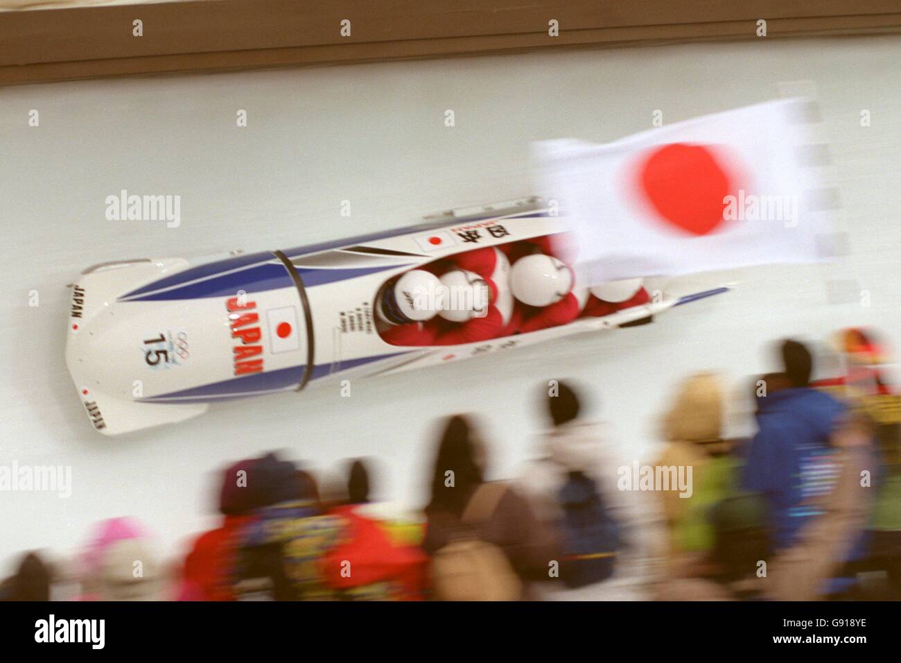 Bobsleigh - Winter Olympics - Nagano 1998 - Four-Man Stock Photo - Alamy