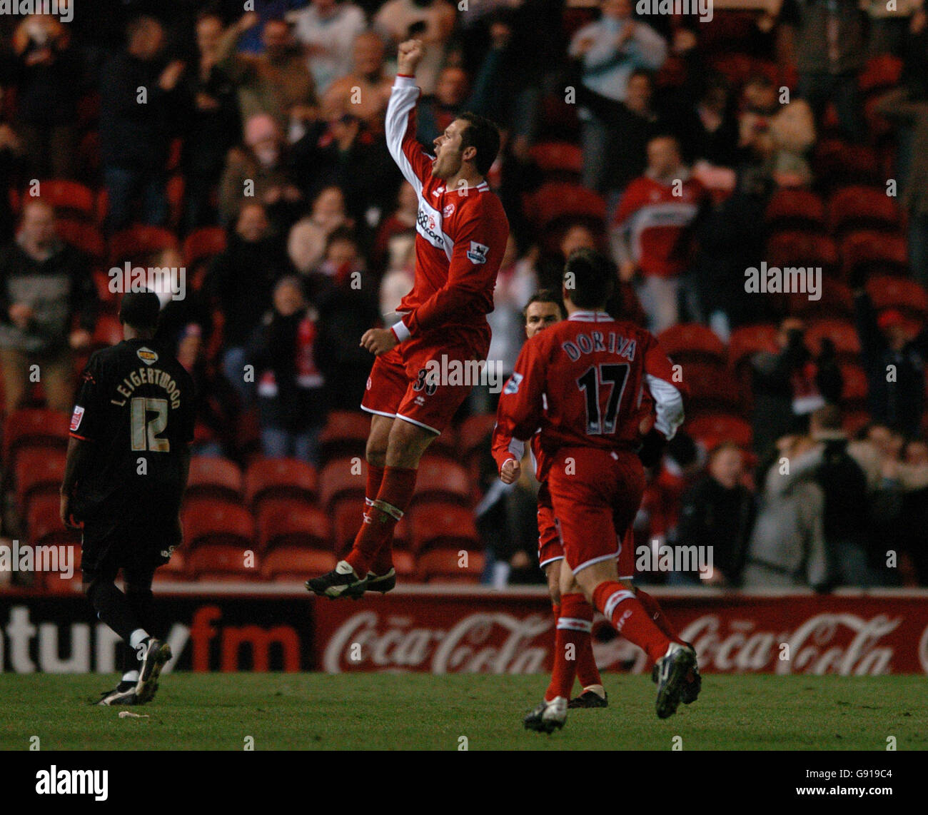Middlesbrough's Mark Viduka celebrates scoring their first goal against ...
