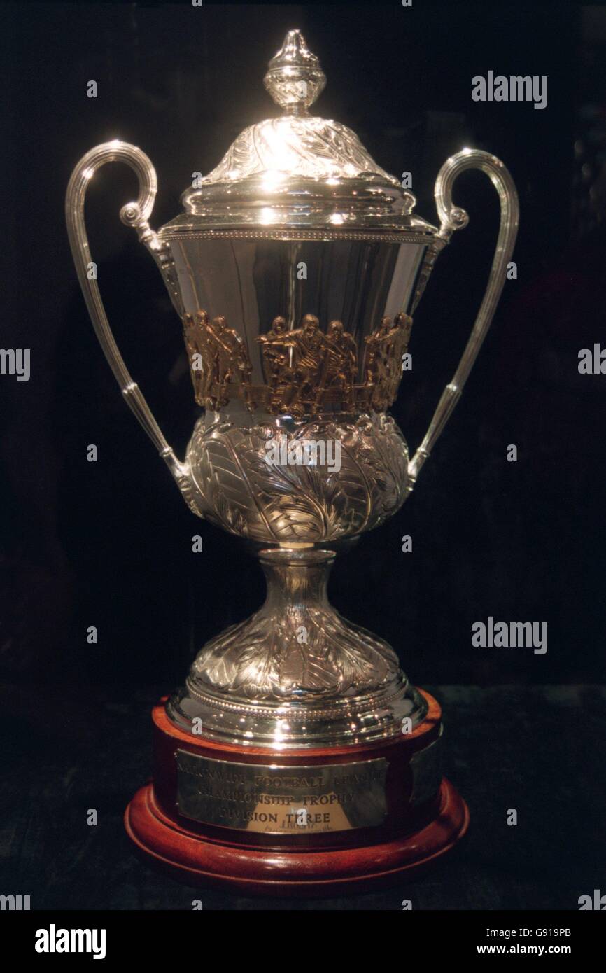 The Nationwide Division Three Champions Trophy on display at the Match ...