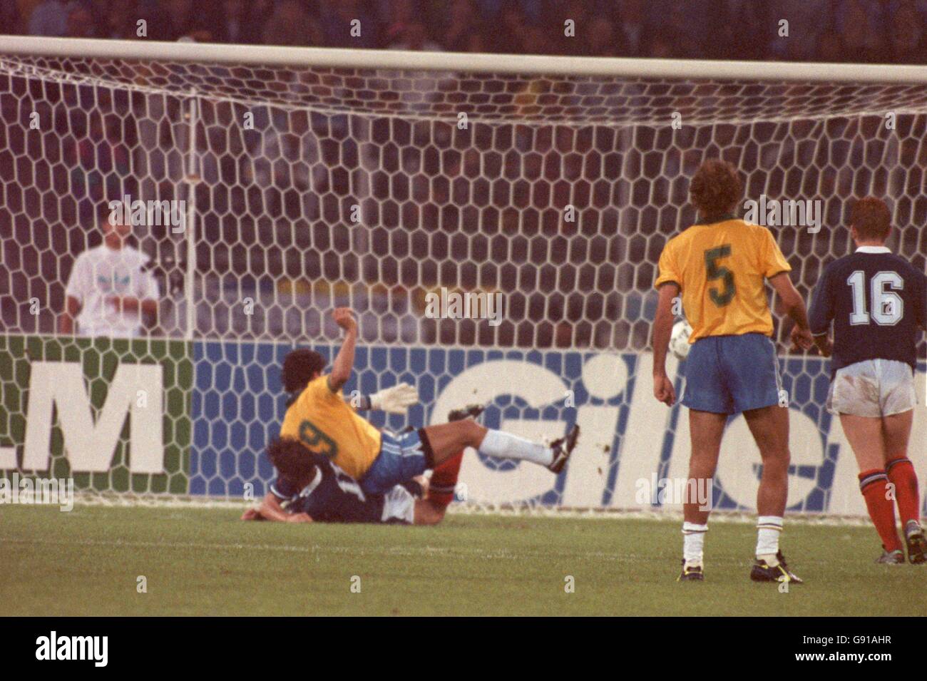Soccer - FIFA World Cup Italia 90 - Group C - Brazil v Scotland ...