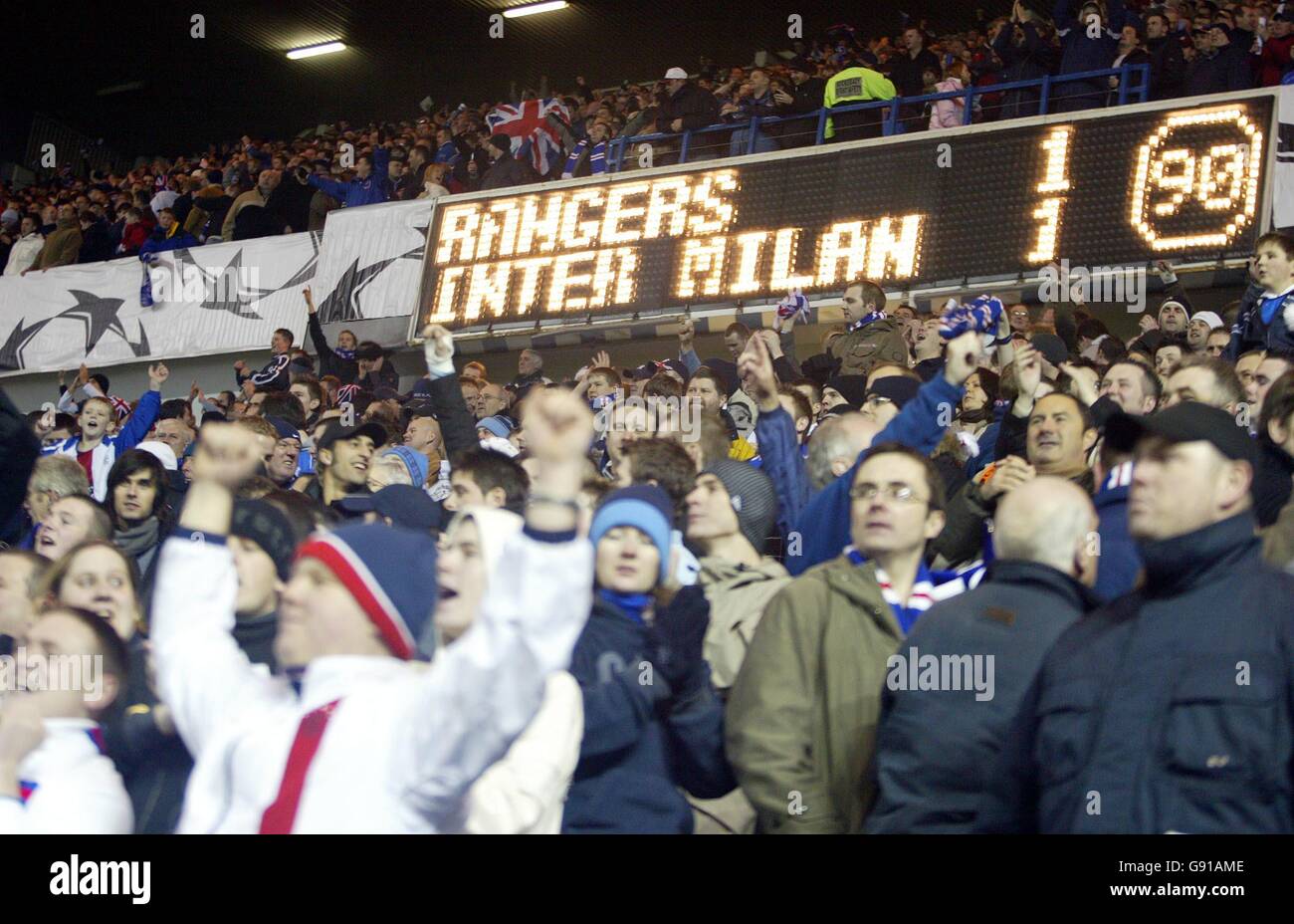 Soccer uefa champions league group rangers inter milan ibrox stadium hi ...