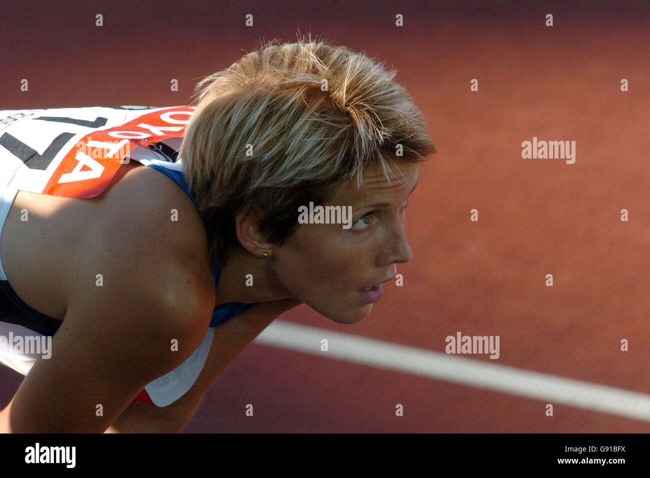 Heidi Hannula of Finland during the womens 100m heats Stock Photo - Alamy