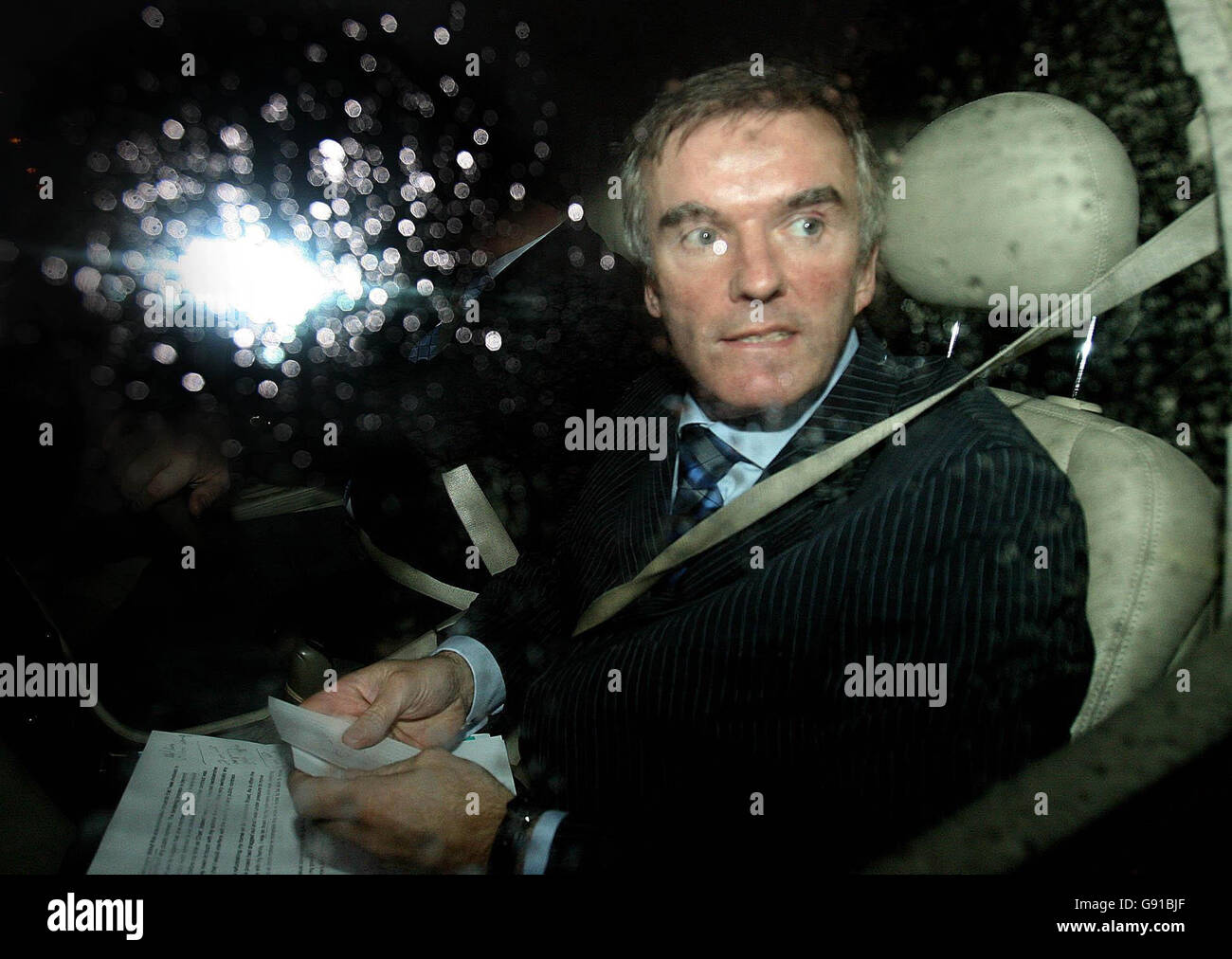 Minister of State Ivor Callely leaves Government buildings in Dublin ...