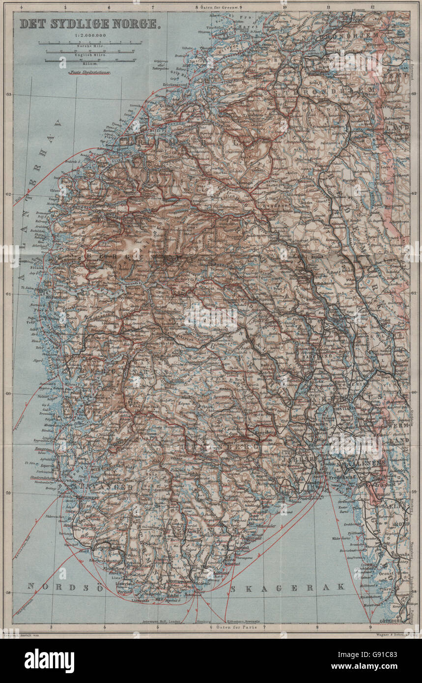 Southern norway map hi-res stock photography and images - Alamy