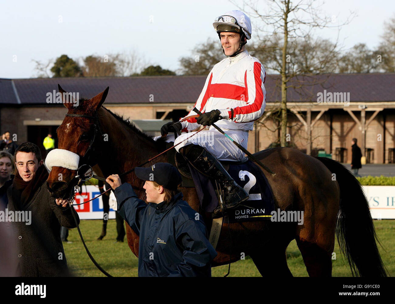 Hi Cloy and jockey Andrew McNamara after winning the John Durkan ...