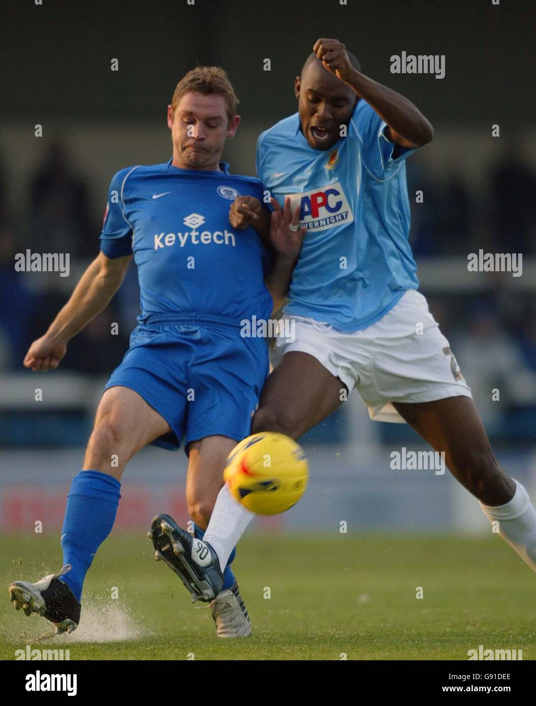 Rochdale's Tony Gallimore and Chester City's Marcus Richardson battle ...