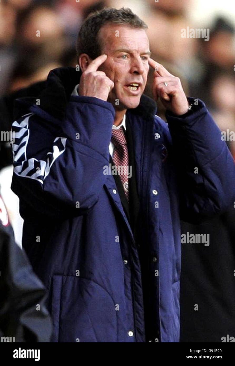 Hearts new manager Graham Rix gestures to his players from pitchside ...