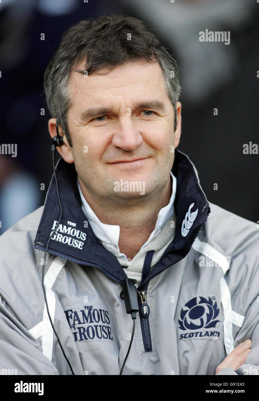 Scotland coach Frank Hadden looks on during the International match ...