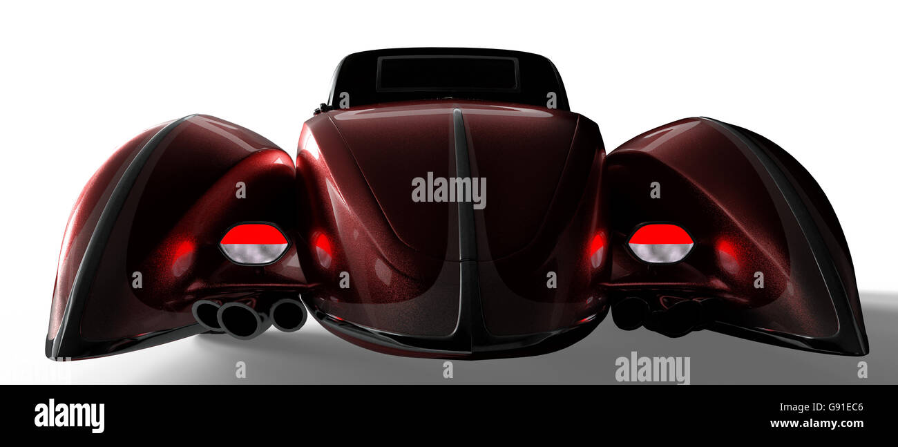 Red new old car brand-less generic concept old fashion car Stock Photo ...