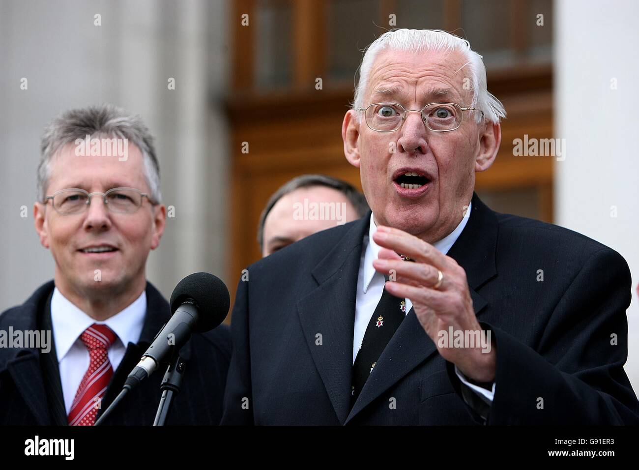 Rev. Ian Paisley Leader of the DUP at Government Buildings and Peter ... Rev. Ian Paisley Leader of the DUP at Government Buildings and Peter ...