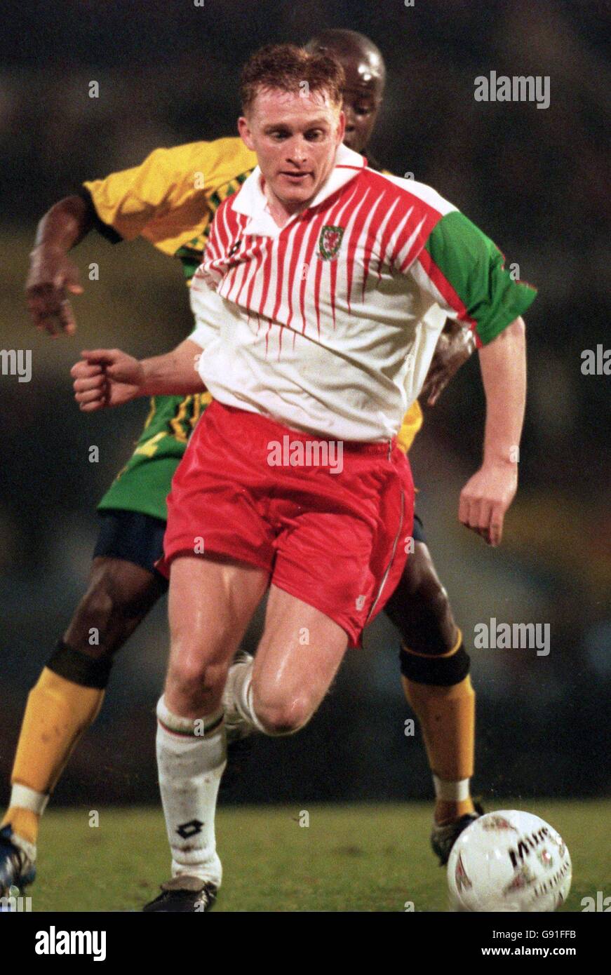 Soccer - Friendly - Wales v Jamaica. Mark Pemridge, Wales Stock Photo ...