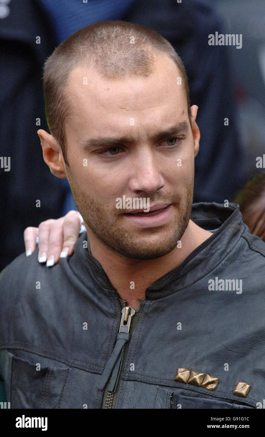 Calum Best speaks to the media following the death of his father ...