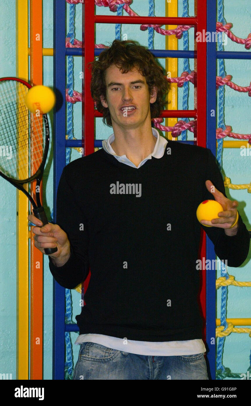 Andy Murray during his visit to Middleton Park Primary school in ...