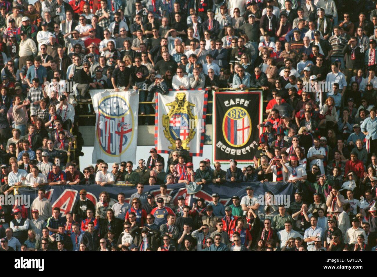 Bolognas fans watch the match hi-res stock photography and images - Alamy