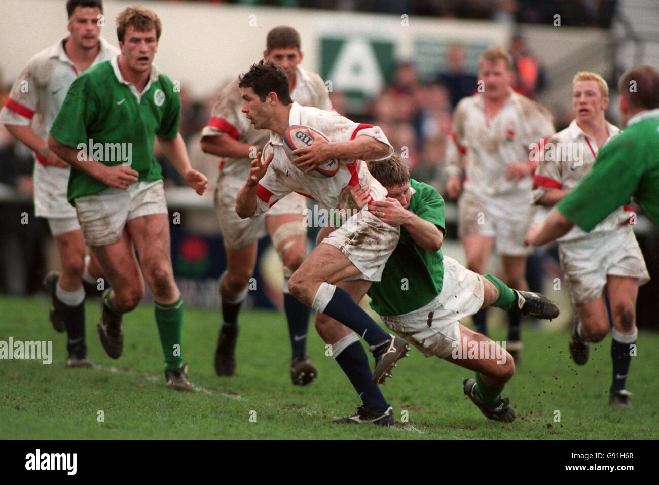 Rugby Union - England A v Ireland A - Richmond. Steve Ravenscroft in ...