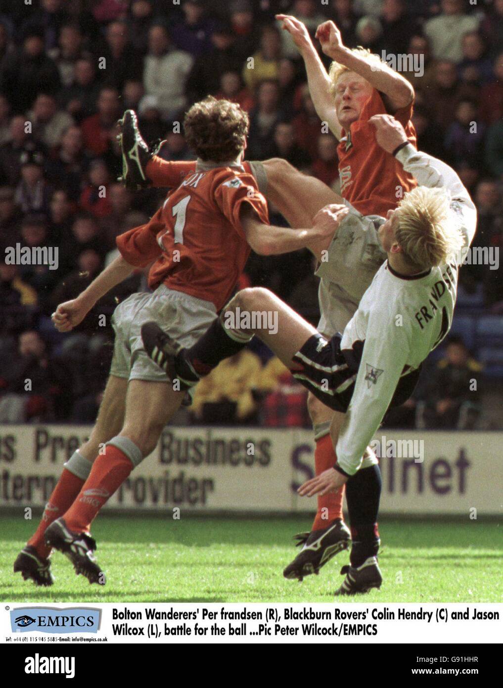 Blackburn rovers colin hendry c and jason wilcox l hi-res stock ...
