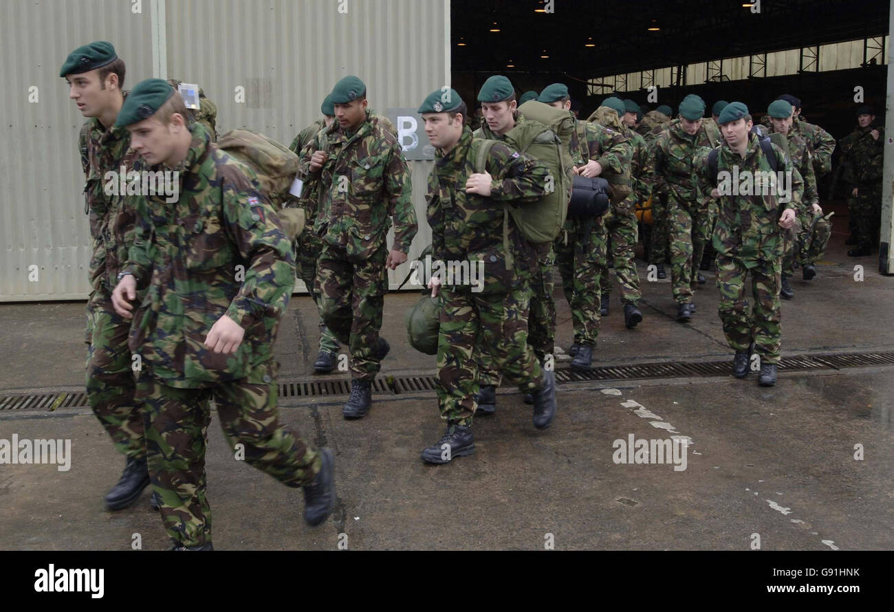 Commandos bound for Pakistan leave the Royal Marine Barracks at ...