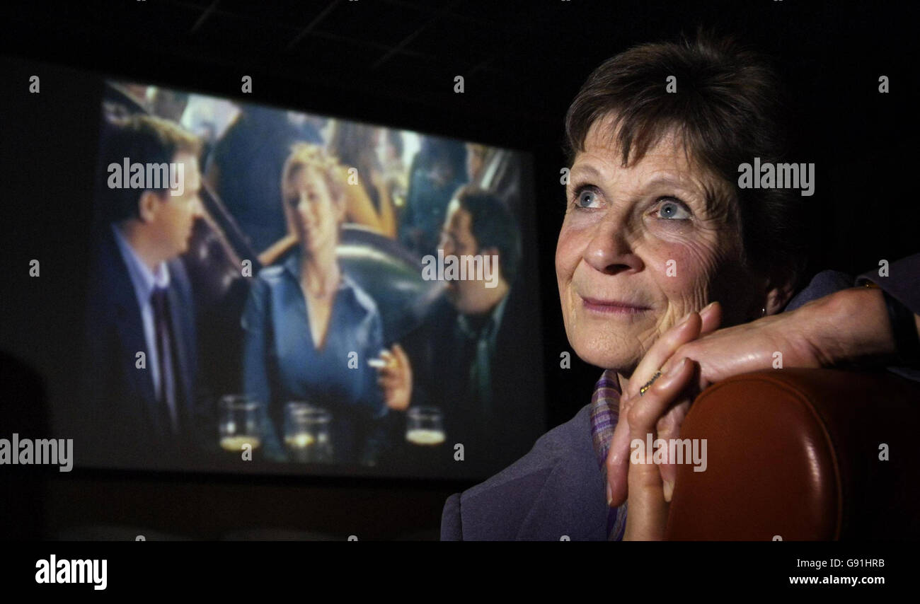 Fiona Castle, widow of entertainer Roy Castle, in front of a new TV ...