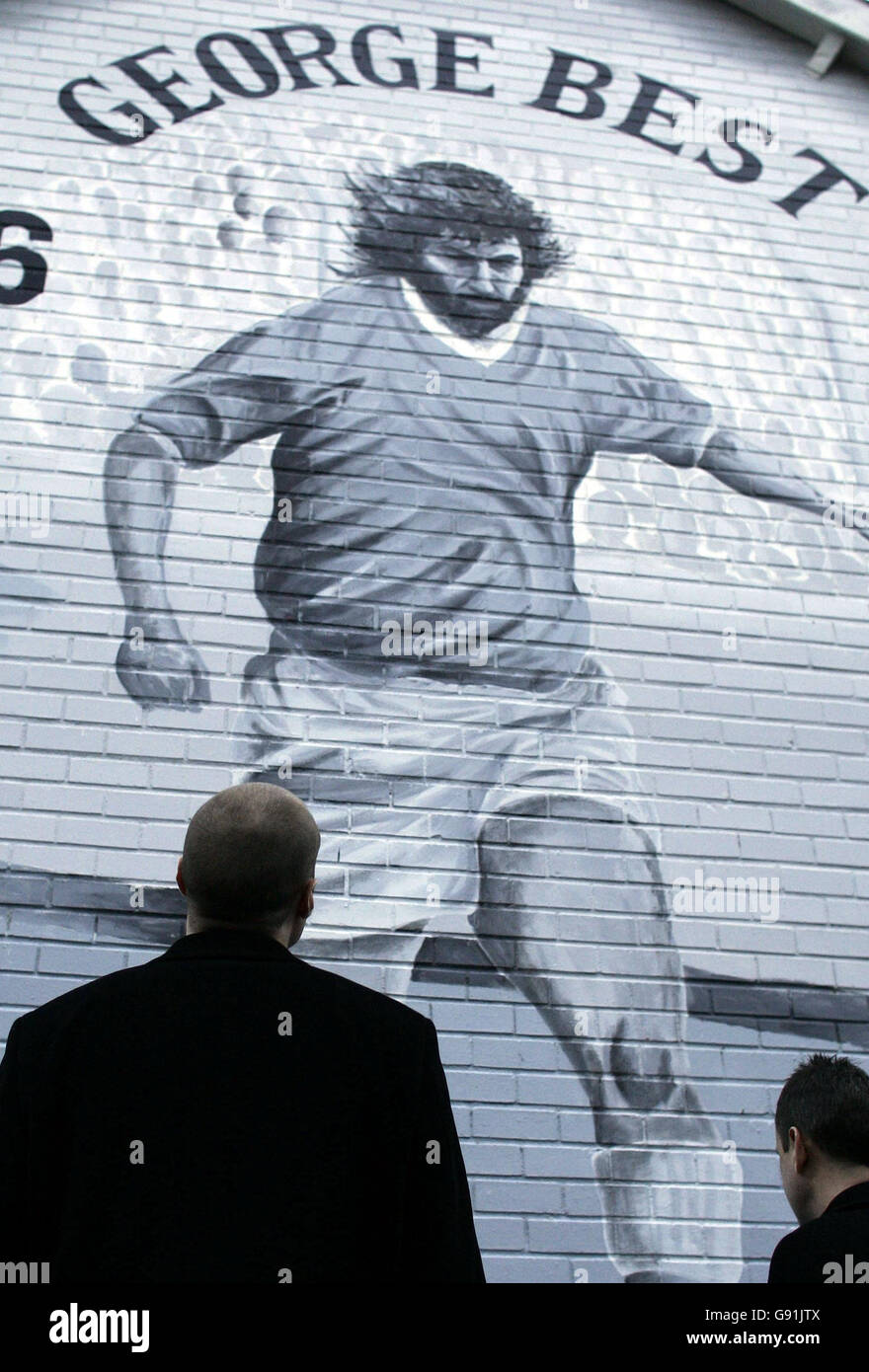 George Best's son, Calum views a new memorial for the late soccer star ...