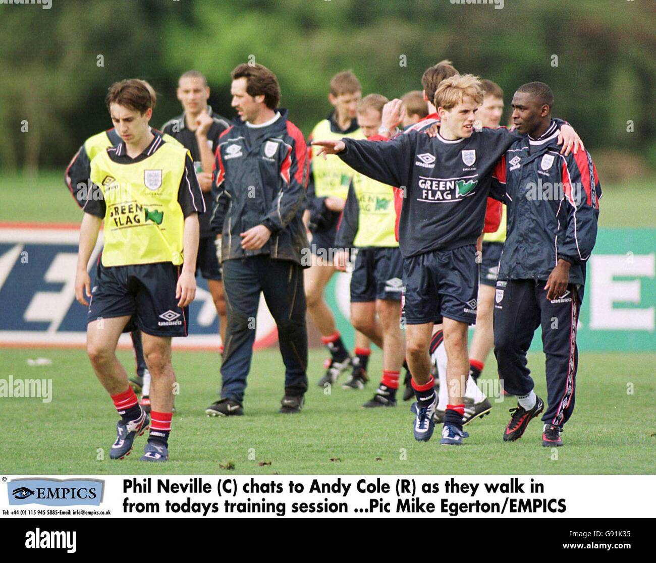 Andy cole england training hi-res stock photography and images - Alamy