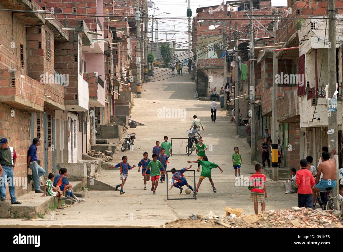 Colombian Soccer - The Andres Escobar Story. Children playing football ...