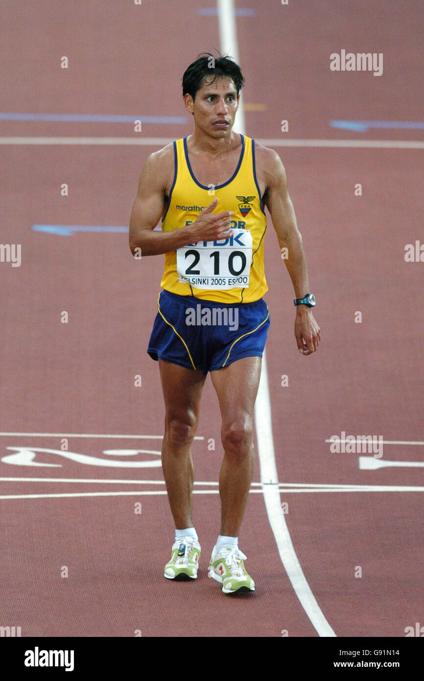 Jefferson perez of ecuador after the 20 km walk hi-res stock ...