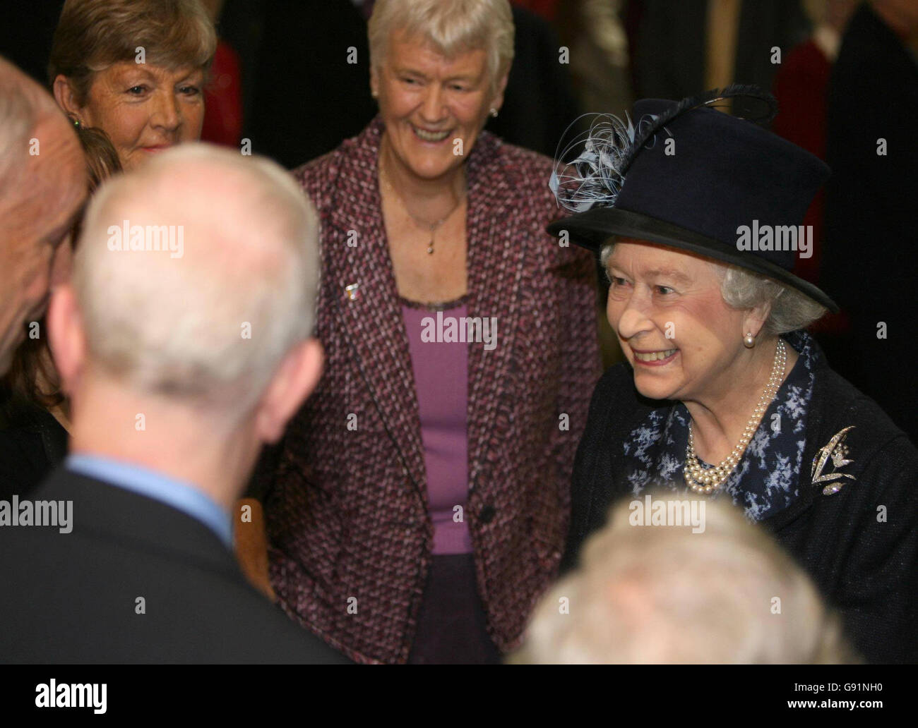 Queen Elizabeth II arrives at the Belfast Central Mission, during her ...