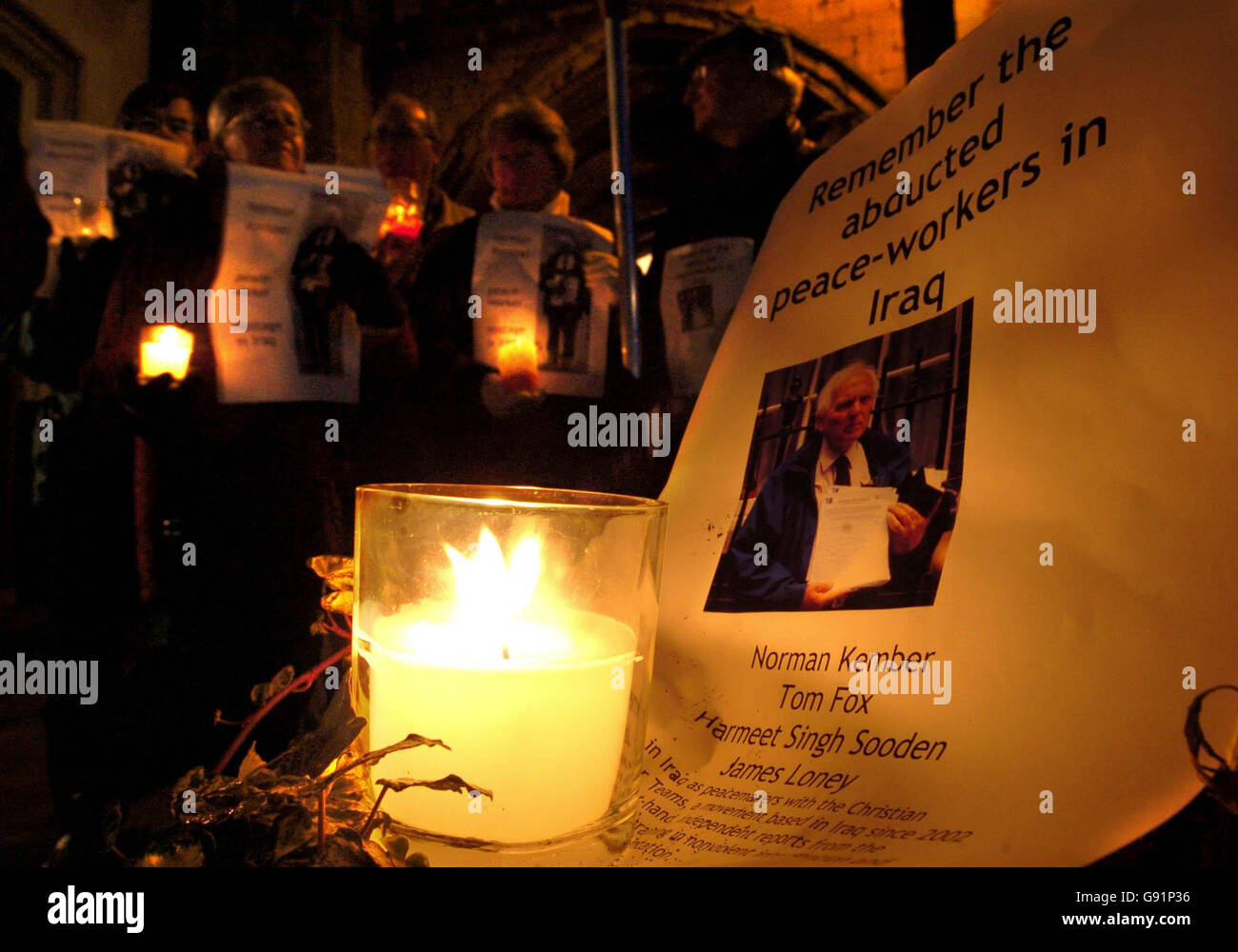 Members of the Anglican Peace Fellowship hold a silent vigil for Iraqi ...
