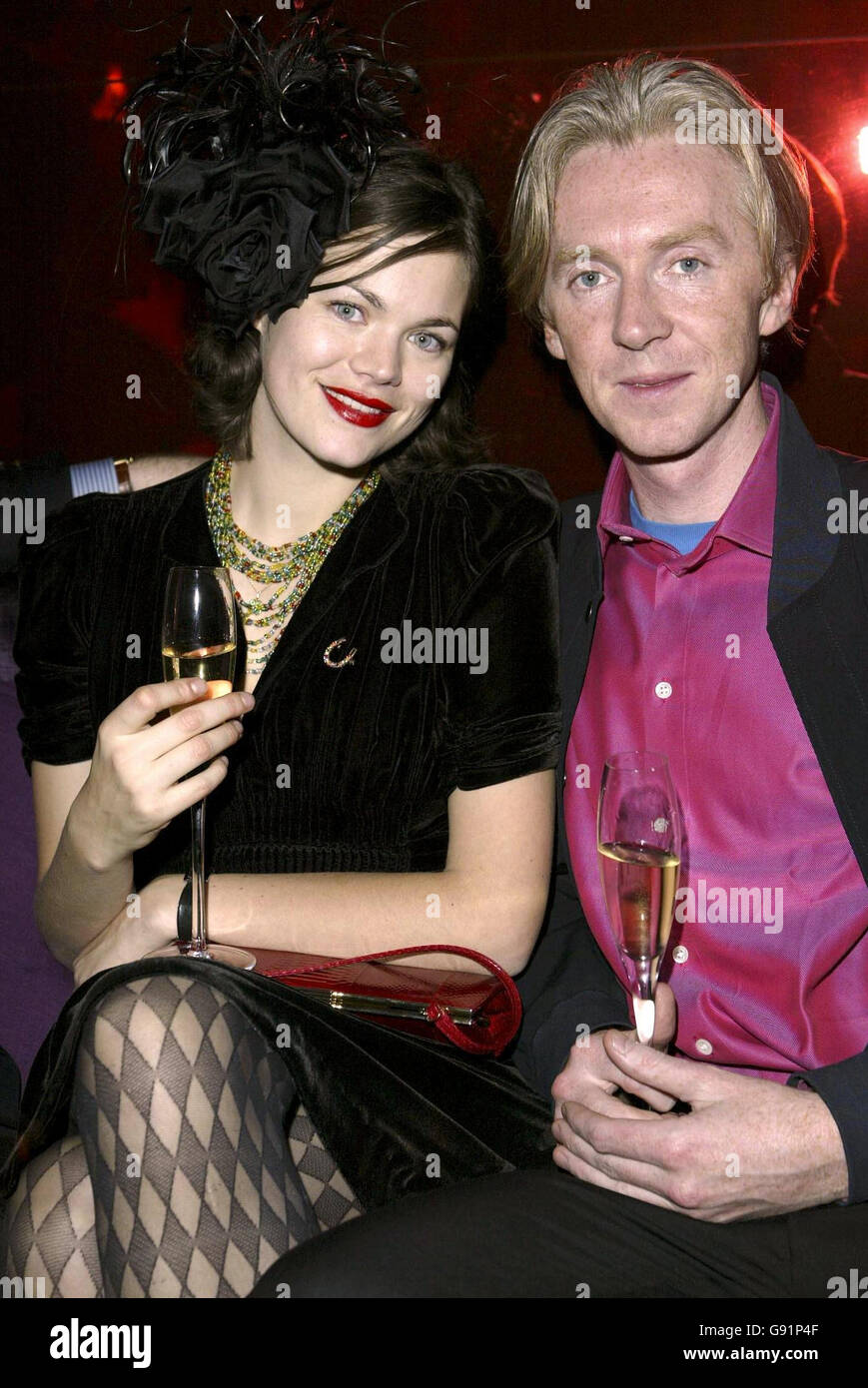 Model Jasmine Guinness (left) and celebrity hat designer Philip Treacy ...