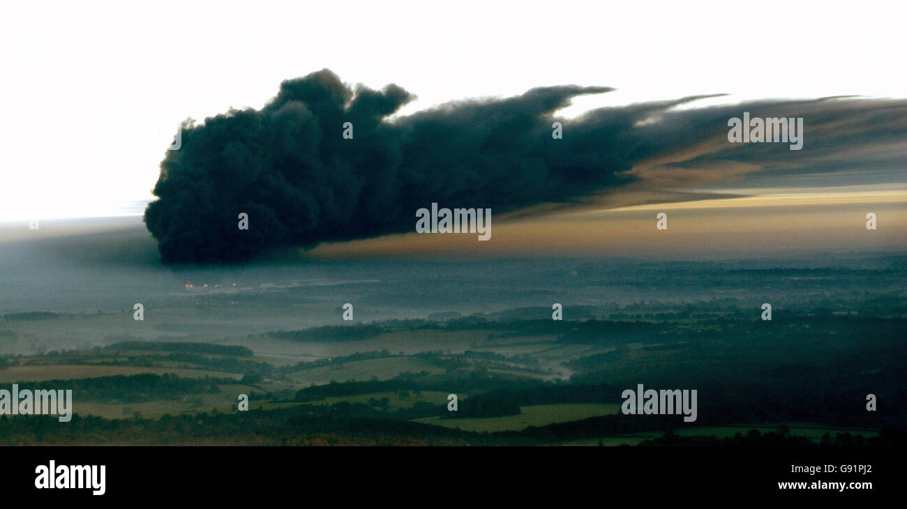 Flames rise over the surrounding countryside monday december 12 hi-res ...